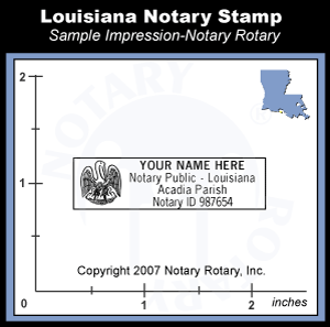 Louisiana Notary Seal Stamp - Pre-inked