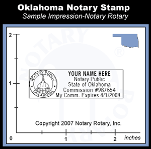 Oklahoma Notary Seal Stamp - Pre-inked