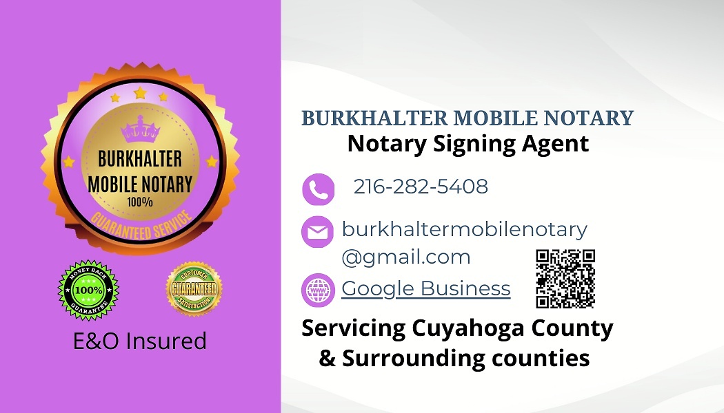 Elizabeth Burkhalter, Notary Public in cleveland, OH